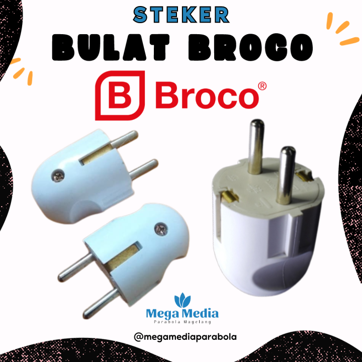 STEKER BROCO ARDE / FELICE / COLOKAN BULAT colokan listrik steker ...