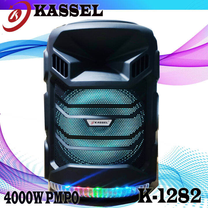 KASSEL K1282 PORTABLE PARTY SPEAKER 12 INCHES SPEAKER w free mic ...