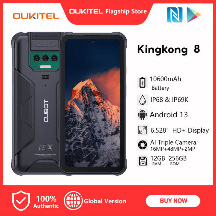 Cubot KingKong 8 Rugged Smartphone Android 13 12GB RAM(6+6GB) 256GB ROM 10600mAh Mobilephone ...