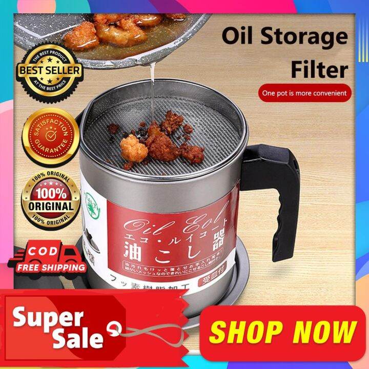 Original 1.4L Stainless Steel lard tank oil filter pot large capacity ...