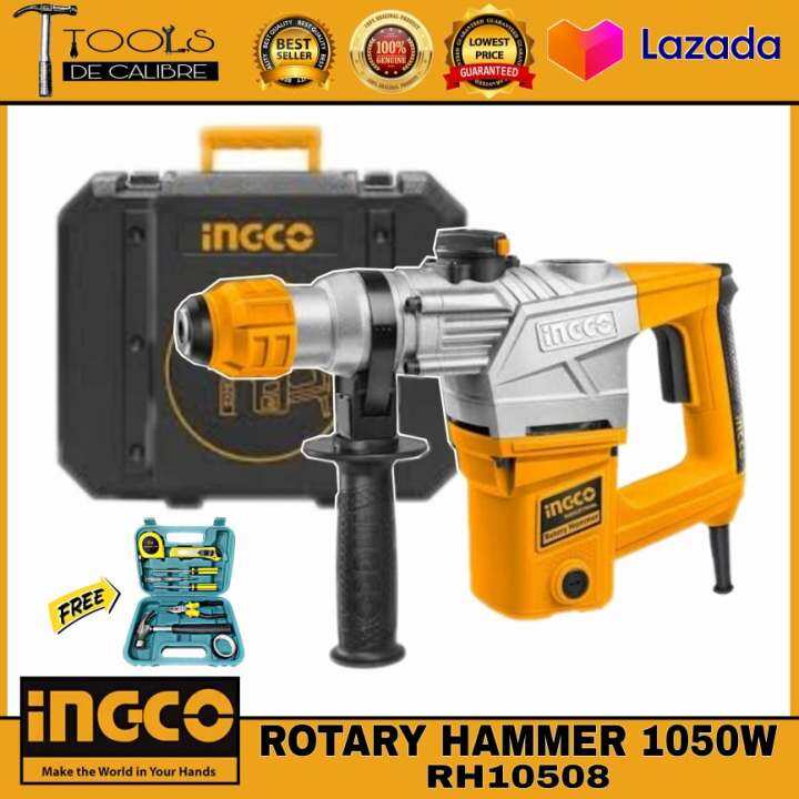 INGCO Rotary Hammer Chipping Gun SDS 1050W (RH10508) with FREE TOOLSET ...