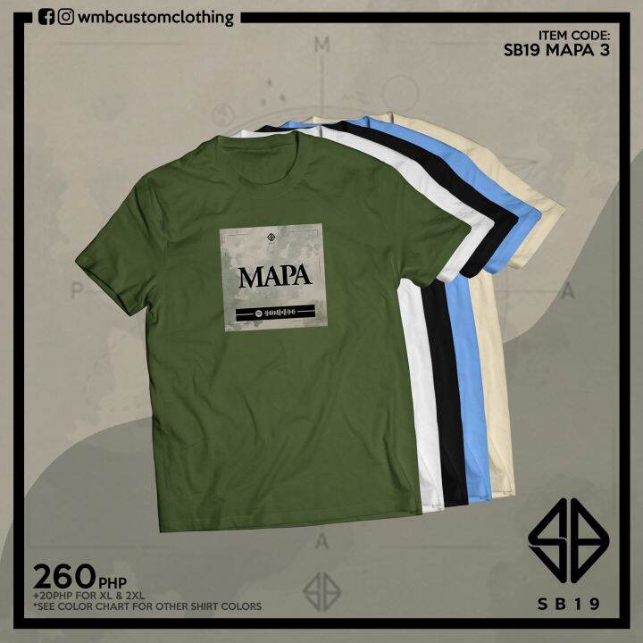 Men's SB19 MAPA Shirt (SB19 MAPA 3) by WMB Clothing | Lazada PH