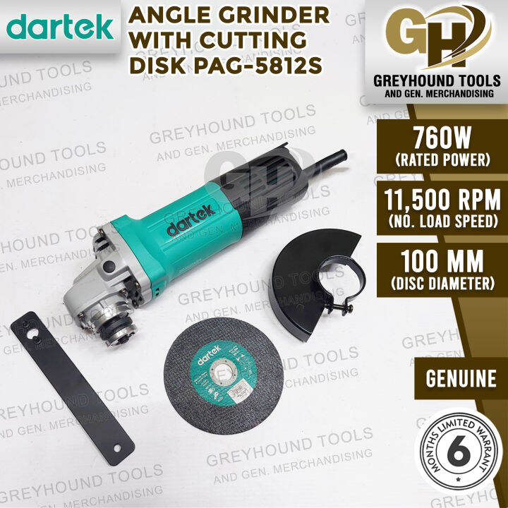 Dartek Angle Grinder 760W With Cutting Disk PAG-5812S | Lazada PH