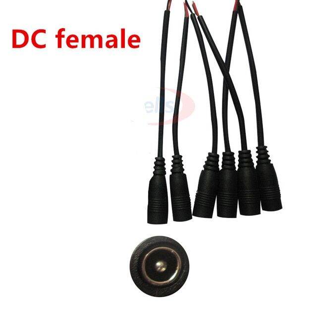 LED Male Female Adapter DC Connector 12V DC Power Plug 5.5X2.1mm For ...