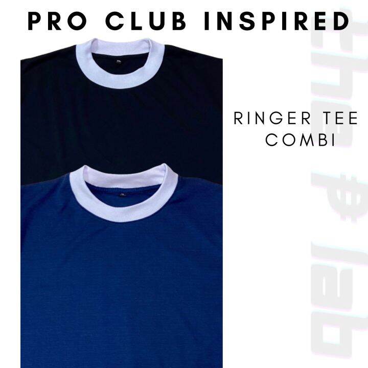 Pro Club Inspired Ringer Tee Combi Crew Neck Shirt | Lazada PH