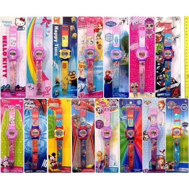 Cartoon electronic watch children watch character design wrist watch ...