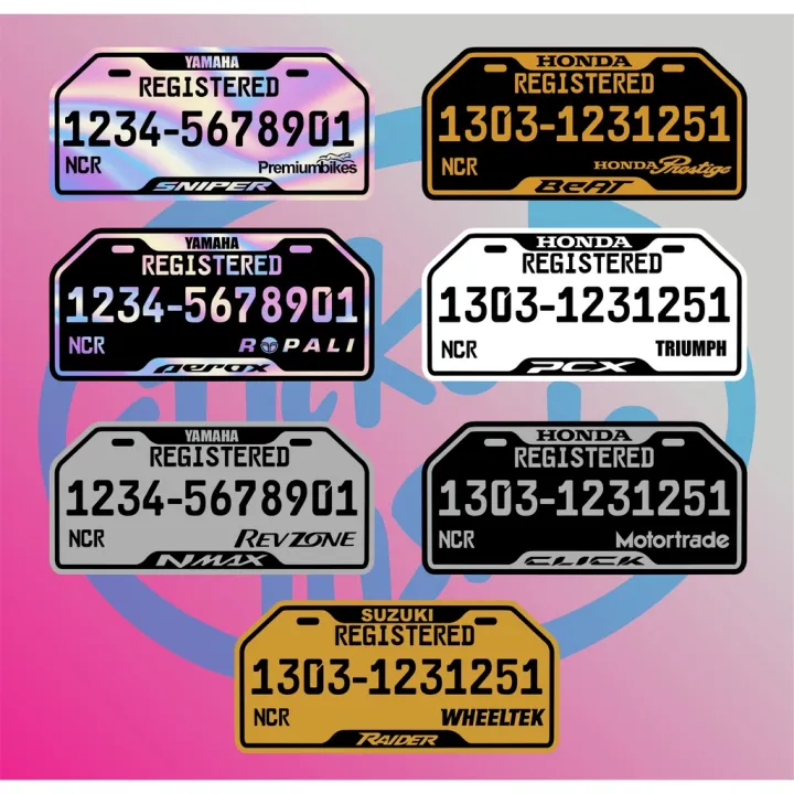 plate number for motorcycle Temporary 3mm Acrylic Plate Number for ...