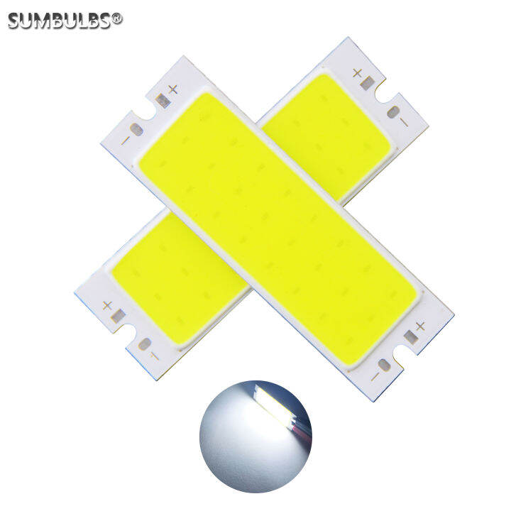 7W 12V DC Input COB LED Light Source 62*20mm Chip On Board Cold White Color for Work Lamp ...