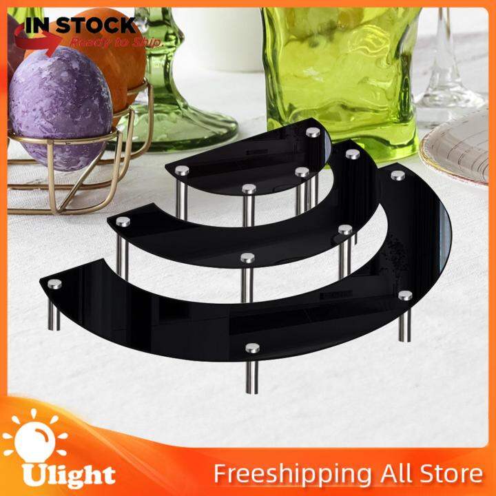 Ulight 3 Tier Cupcake Stand, Semicircle Dessert Appetizer Tiered ...