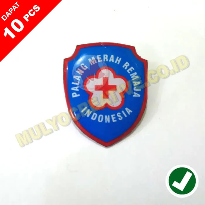 Pin PMR Bentuk Perisai - Lencana Bros Emblem Palang Merah Remaja ...
