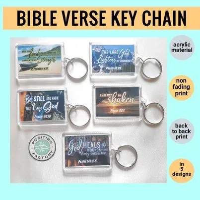 Bible Verse Keychain Rectangle Acrylic Type in 5 Designs | Lazada PH