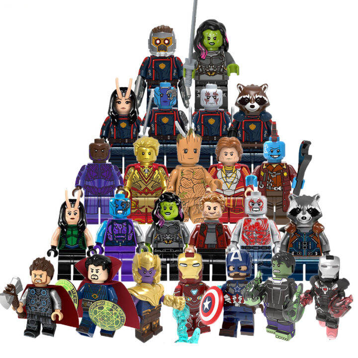Guardians of the Galaxy Minifigures Star-Lord Gamora Rocket Raccoon ...