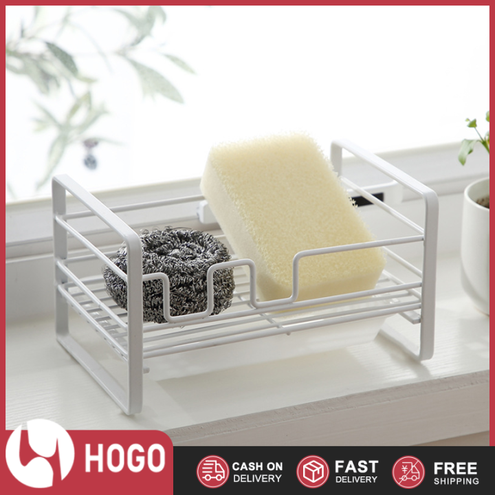 Kitchen Sponge Storage Rack Wrought Iron Sponge Steel Wire Ball Soap ...
