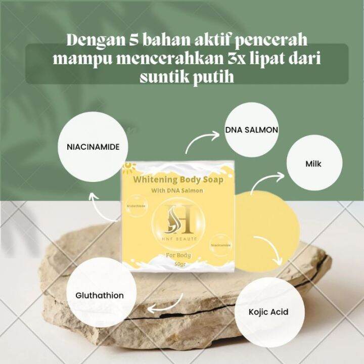 DNA salmon body soap by HNF beaute (sabun pertama dg extrak DNA salmon ) | Lazada Indonesia
