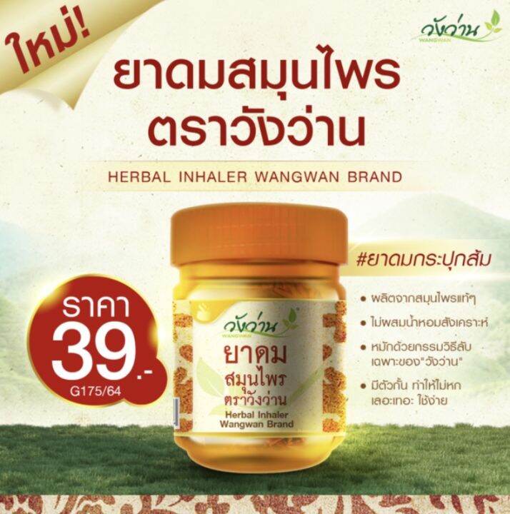 ยาดมสมุนไพร ตราวังว่าน ขนาด 8 กรัม (Herbal inhaler Wangwan brand) | Lazada.co.th