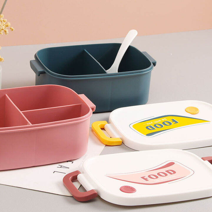 ALEA 1 Layer 2 Compartments Deep Lunch Box Simple Aesthetic Bento Lunch ...