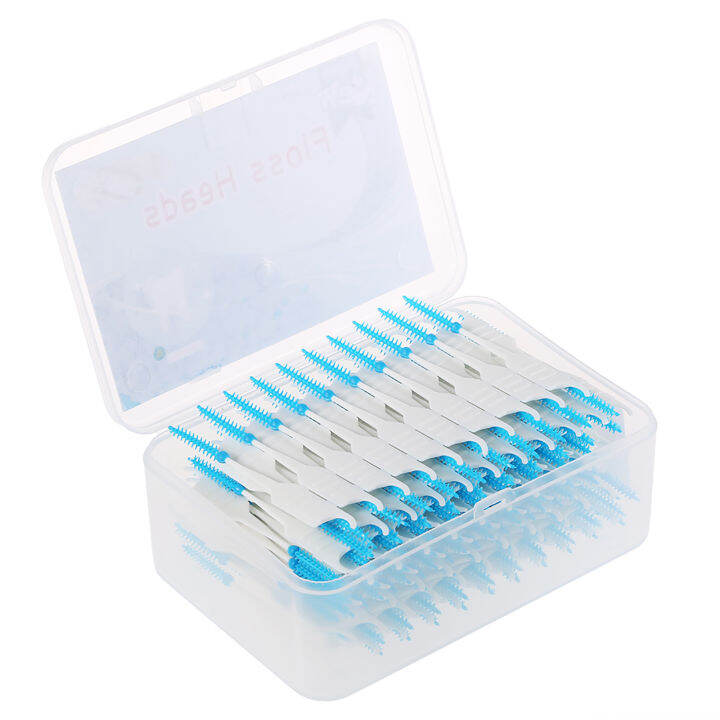 【Free Shipping】200Pcs/Box Dental Floss Interdental Brush Teeth Stick ...