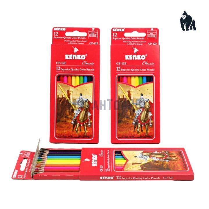 Pensil 12 Warna Panjang Kenko / Color Pencil CP-12F Full Paper Box ...