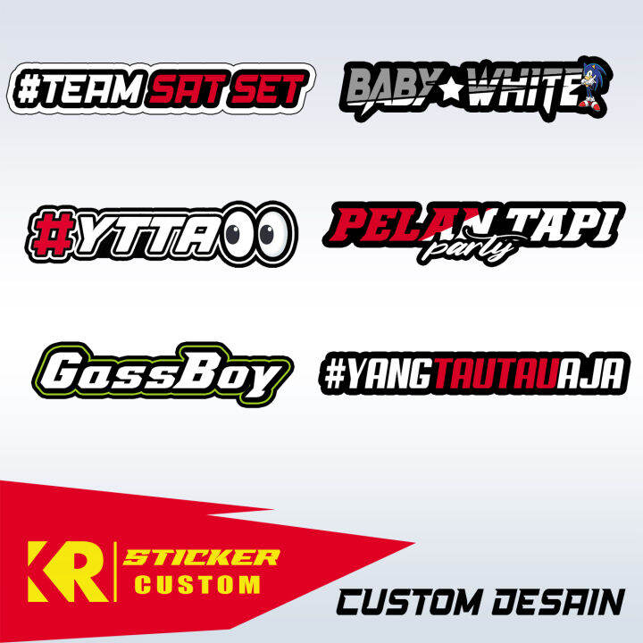 Stiker Racing Stiker motor balap sticker racing | KR STICKER | Lazada ...