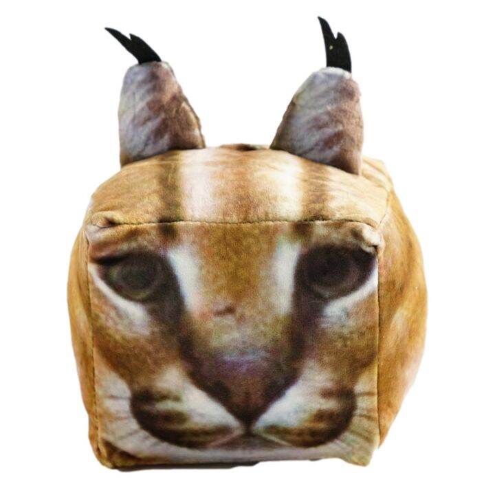 3D Square Cat Plush Big Games Cat Stuffed Animals Kawaii Big Floppa Cat ...