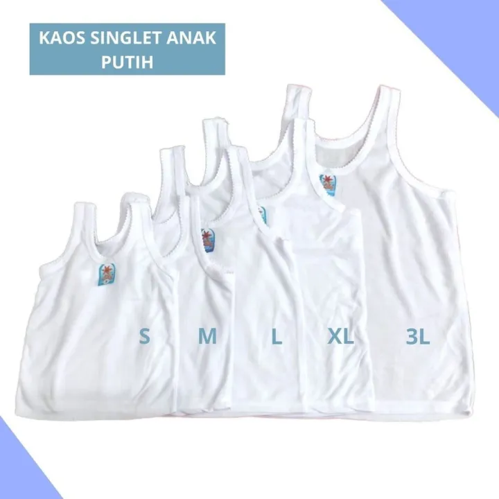 SINGLET BAYI PUTIH | KAOS DALAM SINGLET PUTIH ANAK | SIGLET DALAM ...