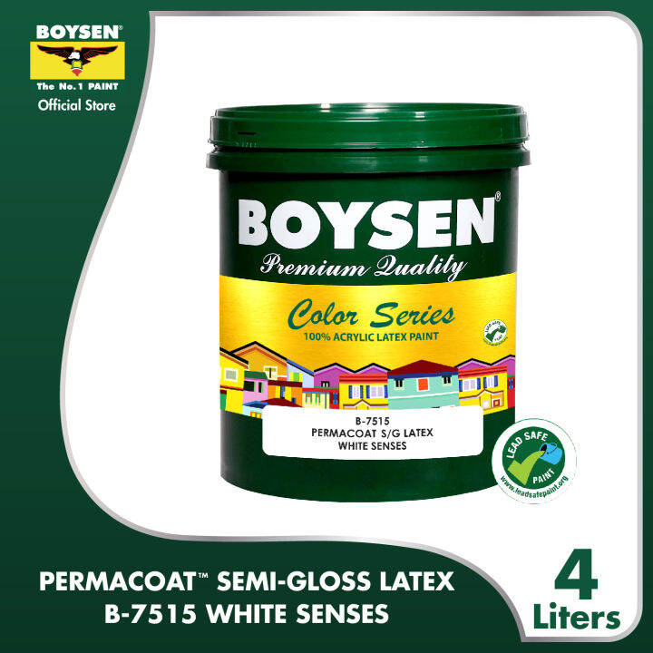 BOYSEN Permacoat Semi-Gloss Latex White Senses B7515-4L | Lazada PH