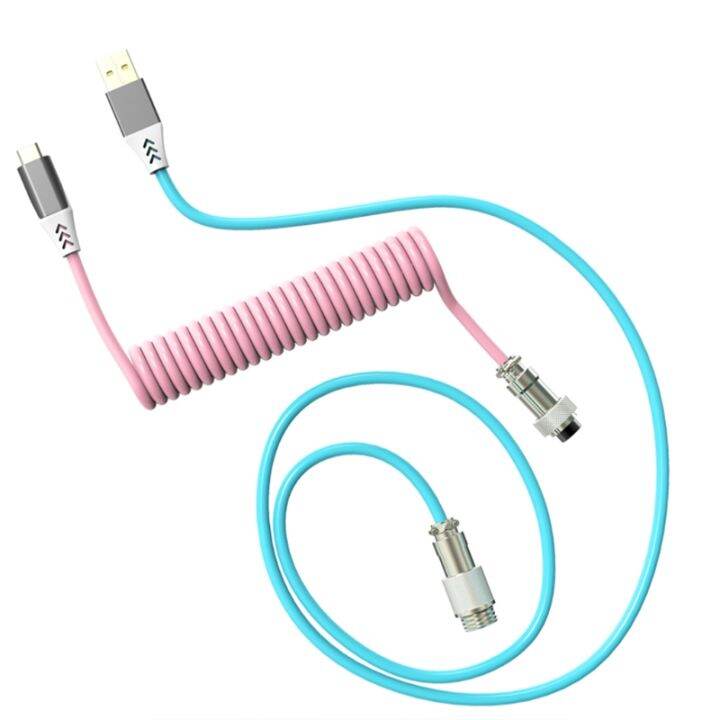 Type-C to USB Custom Coiled Cable USB Extension Spring Spiral Cable ...