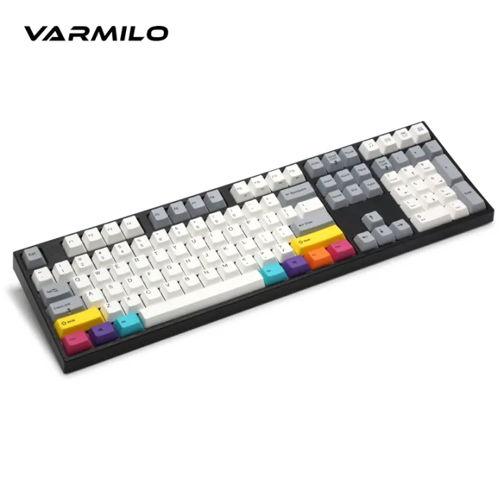 Varmilo CMYK MA87 MA108 MA104-A คีย์บอร์ดแบบมีสาย EC V2 SWITCH สีขาว backlit คอมพิวเตอร์ GAMING ...