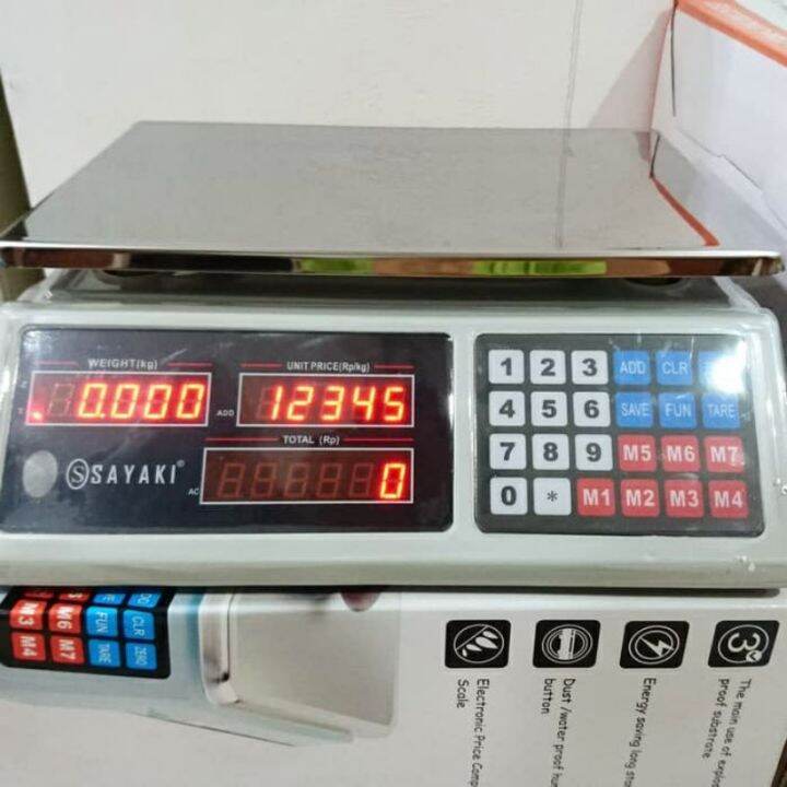 Timbangan Digital Laundry dan Buah kap 40kg, Timbangan Elektrik 40 kg Sayaki Timbangan Duduk ...