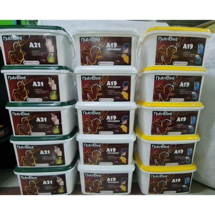 พร้อมส่ง โปรโมชั่น A19 A21 Nutribird ถัง 3kg อาหารนก ลูกป้อน แบบถังขนาด 3กิโลกรัม ส่งทั่วประเทศ ...