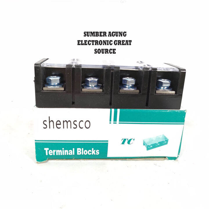 Shemsco Terminal Blocks TC 60A 4P Blok Sambungan Kabel Dengan Kaca | Lazada Indonesia