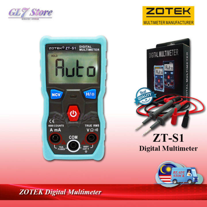 ZOTEK DIGITAL MULTIMETER ZT-S1 DIGITAL AUTORANGE MULTI TESTER TRUE RMS ...