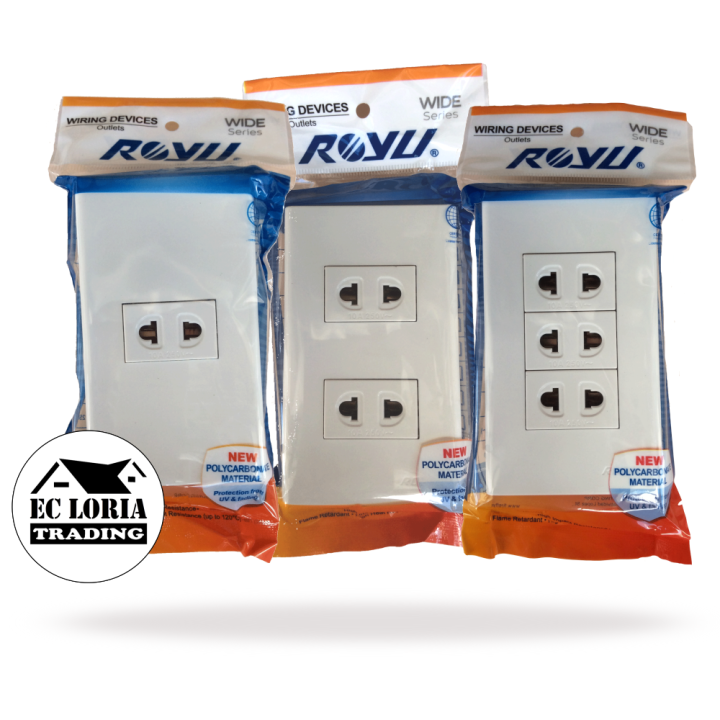 Royu Universal Convenience Wall Outlet / Socket 1,2,3 Gang Universal ...