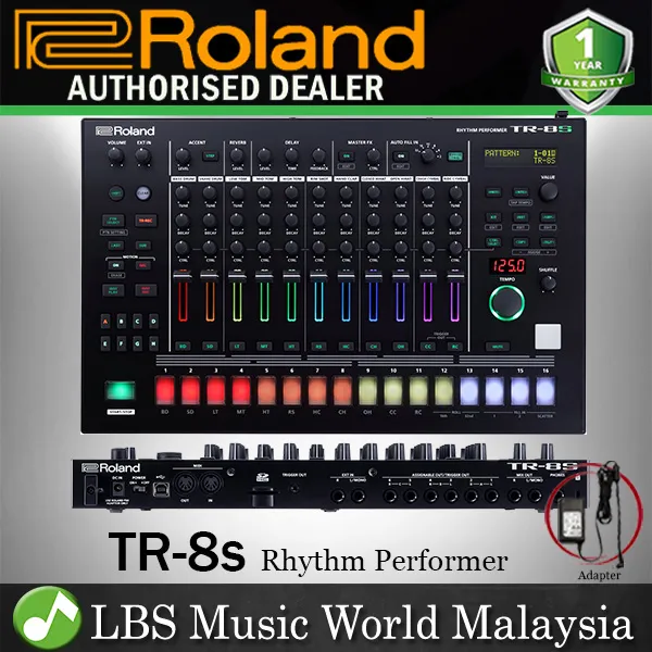 Roland TR-8S Rhytm Perfomer Trevolution TR Series Drum Machine Black (TR8S TR 8S) | Lazada