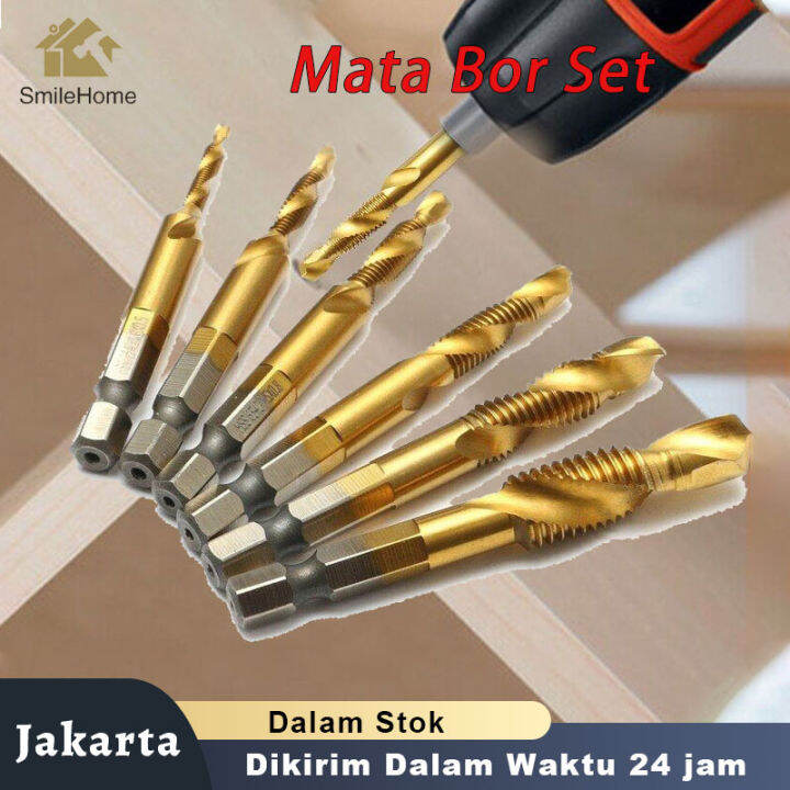 Mata Bor Besi Kayu Set 1.5 - 6.5 mm HSS Twist Drill Bitset Mata Bor ...