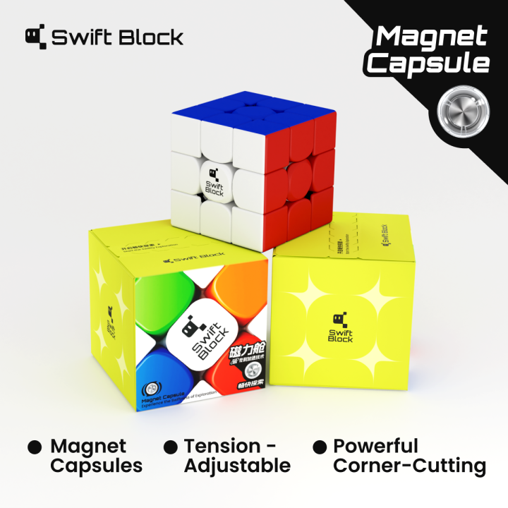 Swift Block 355S Magnetic 3x3 Rubik's Cube Educational Cube Puzzle Toys for Kids Beginners ...