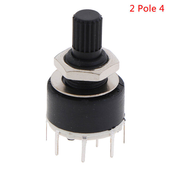 SR16MM Rotary Switch 2 Pole 3 4 position 1 Pole 5 6 8 Position Axis ...