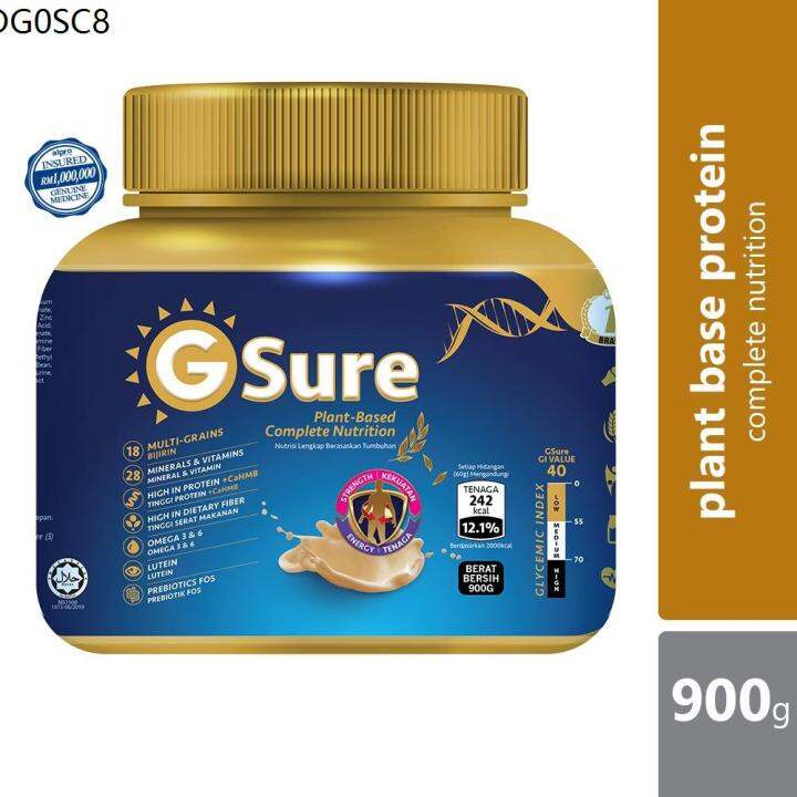 Good Morning Gsure Plant-Based Protein Nutrition Drink (900g) | Lazada