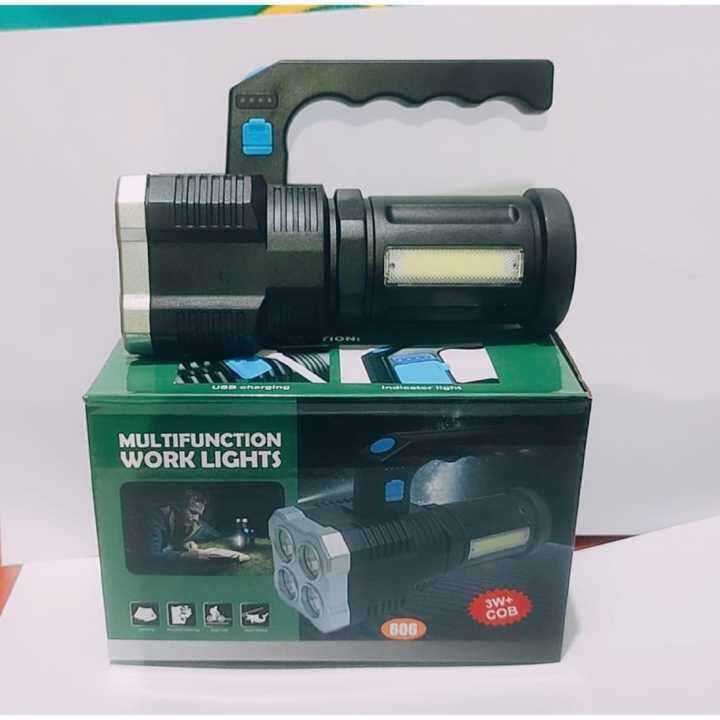 Senter Jarak Jauh 4 Mata 3W + COB Multifungsion Work Lights | Lazada ...