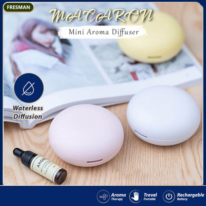 Mini Portable Essential Oil Aroma Fan DIffuser Rechargeable Travel Size ...