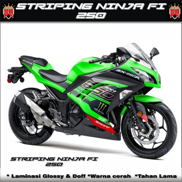 STRIPING STICKER DECAL VARIASI KAWASAKI NINJA FI 250 / NINJA 250 FI ...