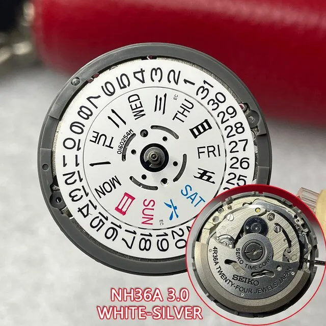 Modification NH35 Mechanical Movement With Golden Rotors Plate Japan ...