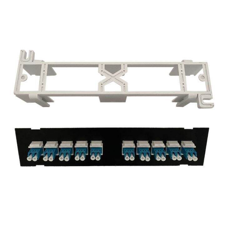 10 Port LC Optical Fiber Patch Panel Support 1U Network Patch Panel for ...