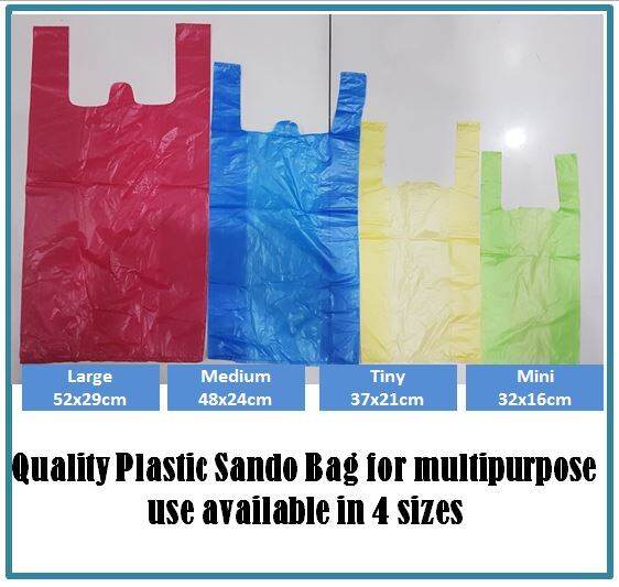 Quality Plastic Sando Bag for multipurpose use available in 4 sizes ALL ...