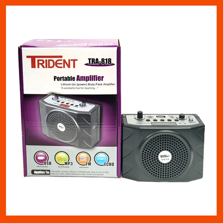 ORIGINAL TRIDENT TRA-818 PORTABLE AMPLIFIER / LAPEL - tested before ...
