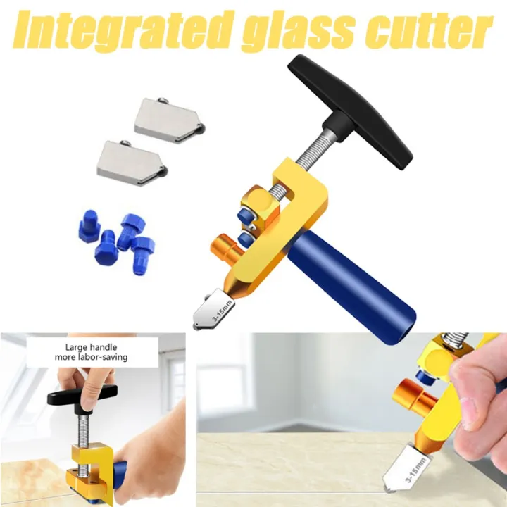 Integrated Glass Cutter Hand-held Diamond Cutting Hand Tool Can Ceramic Tile Opener Glass Cutter ...