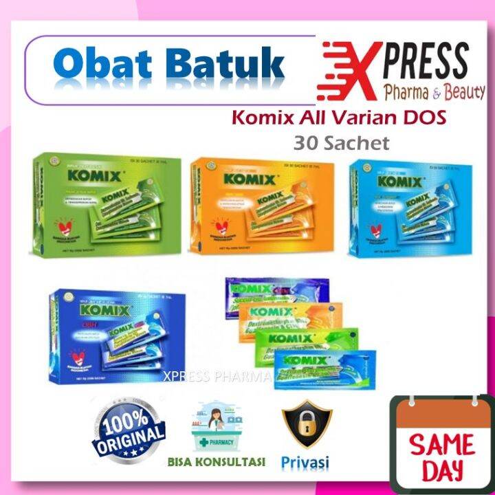 ⚡XPRESS⚡ Komix DUS OBH/ Jeruk Nipis / Mint / Jahe Obat Btauk Pilek ...