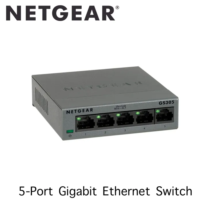 NETGEAR GS305 5-Port Gigabit Ethernet Unmanaged Switch, Desktop ประกัน ...