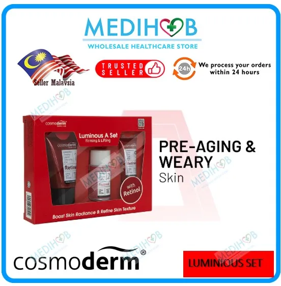 COSMODERM Luminious Mini Set (Retinol) Premature Aging ...