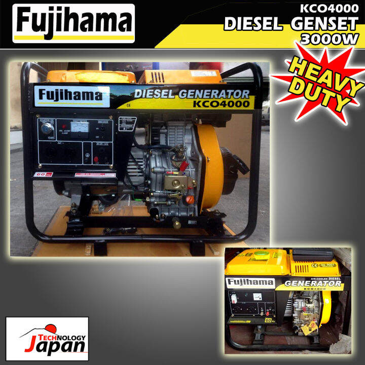 Fujihama Diesel Genset (generator) KCO4000 3000W 4KVA Big Tank Open ...